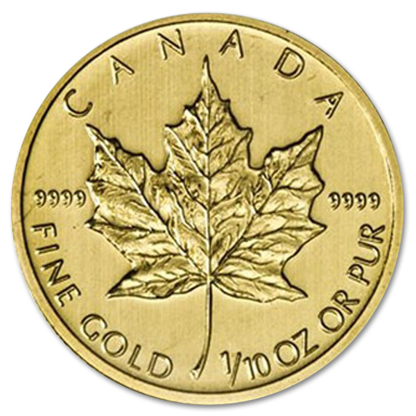 Gold Maple Leaf Coin 1 10oz Canada 